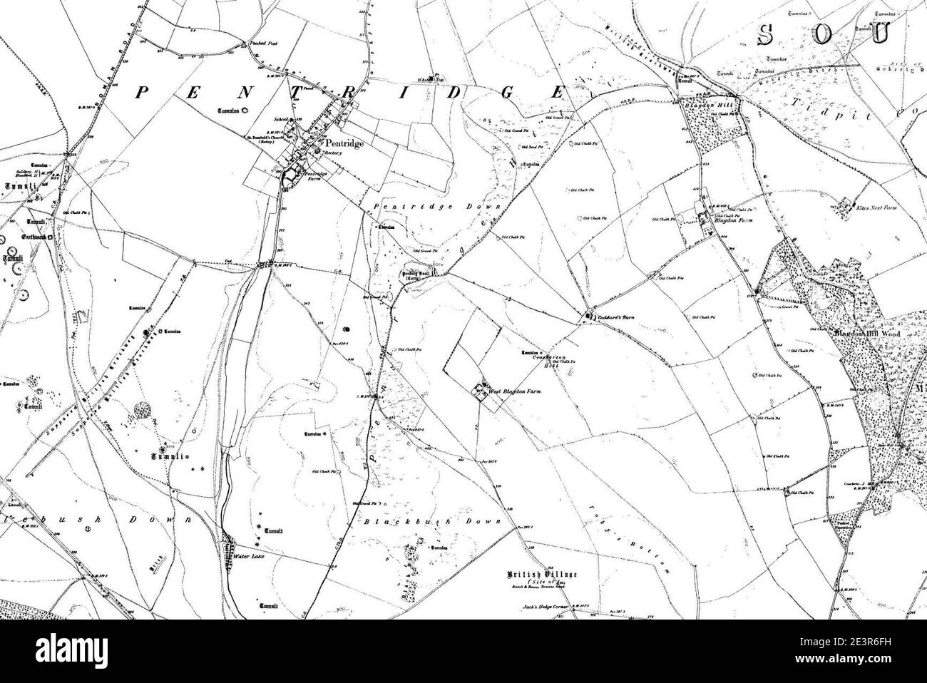 Map of Dorset OS Map name 010-SW, Ordnance Survey, 1888-1892 Stock ...