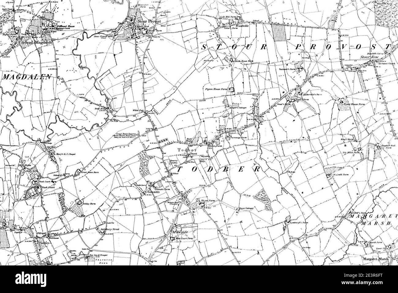 Map of Dorset OS Map name 007-NE, Ordnance Survey, 1888-1892 Stock ...