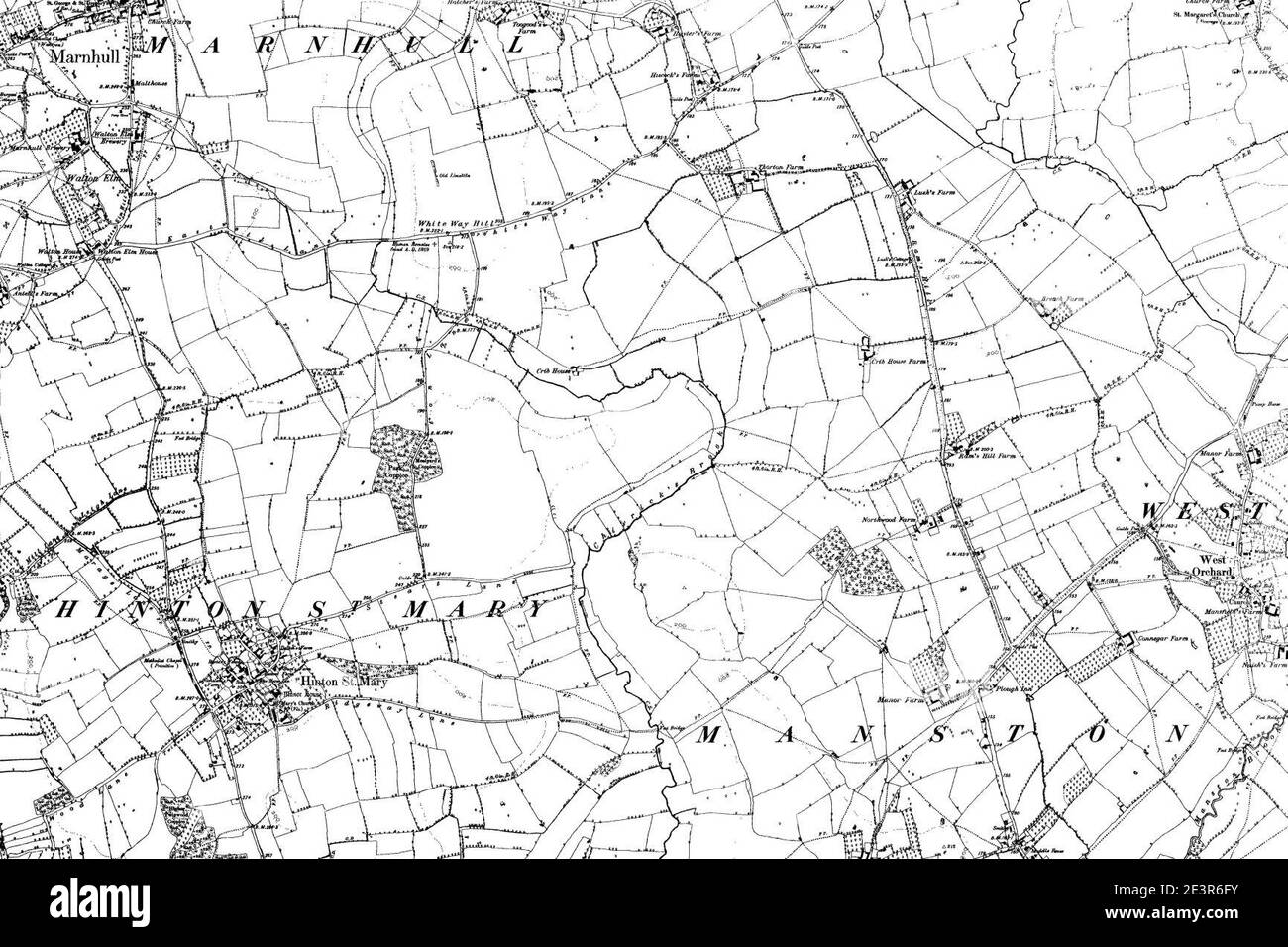 Map of Dorset OS Map name 007-SE, Ordnance Survey, 1888-1892 Stock ...
