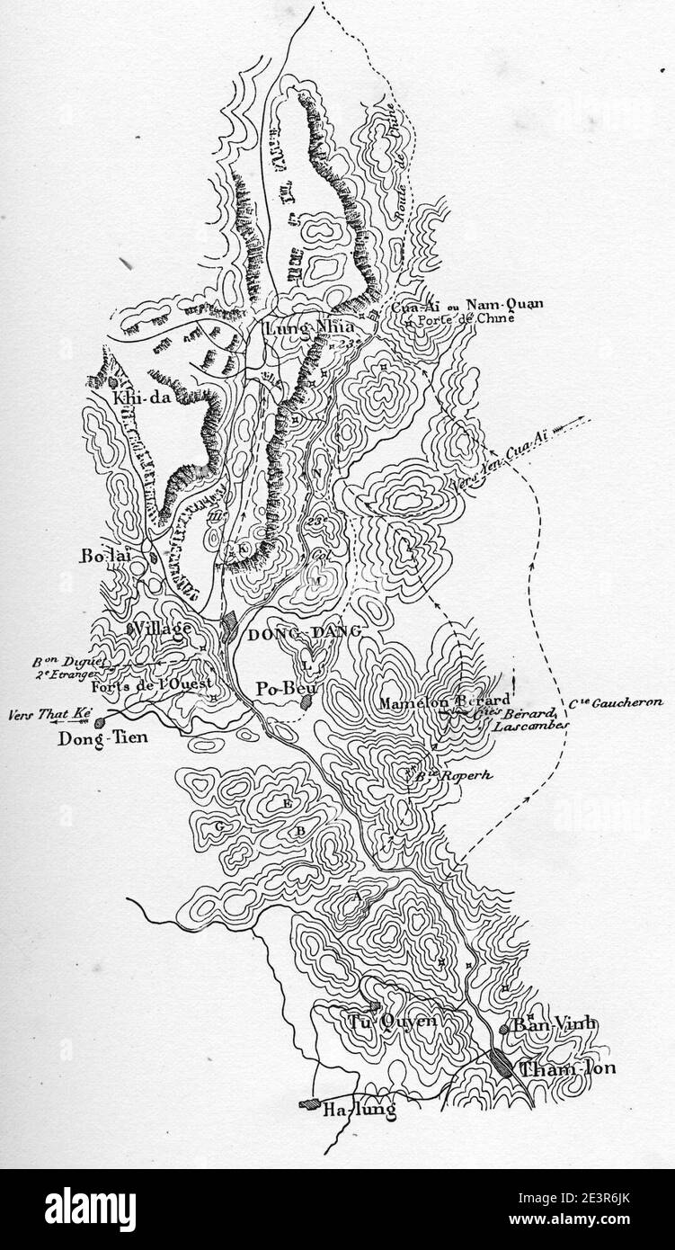 Map of Dong Dang Stock Photo - Alamy