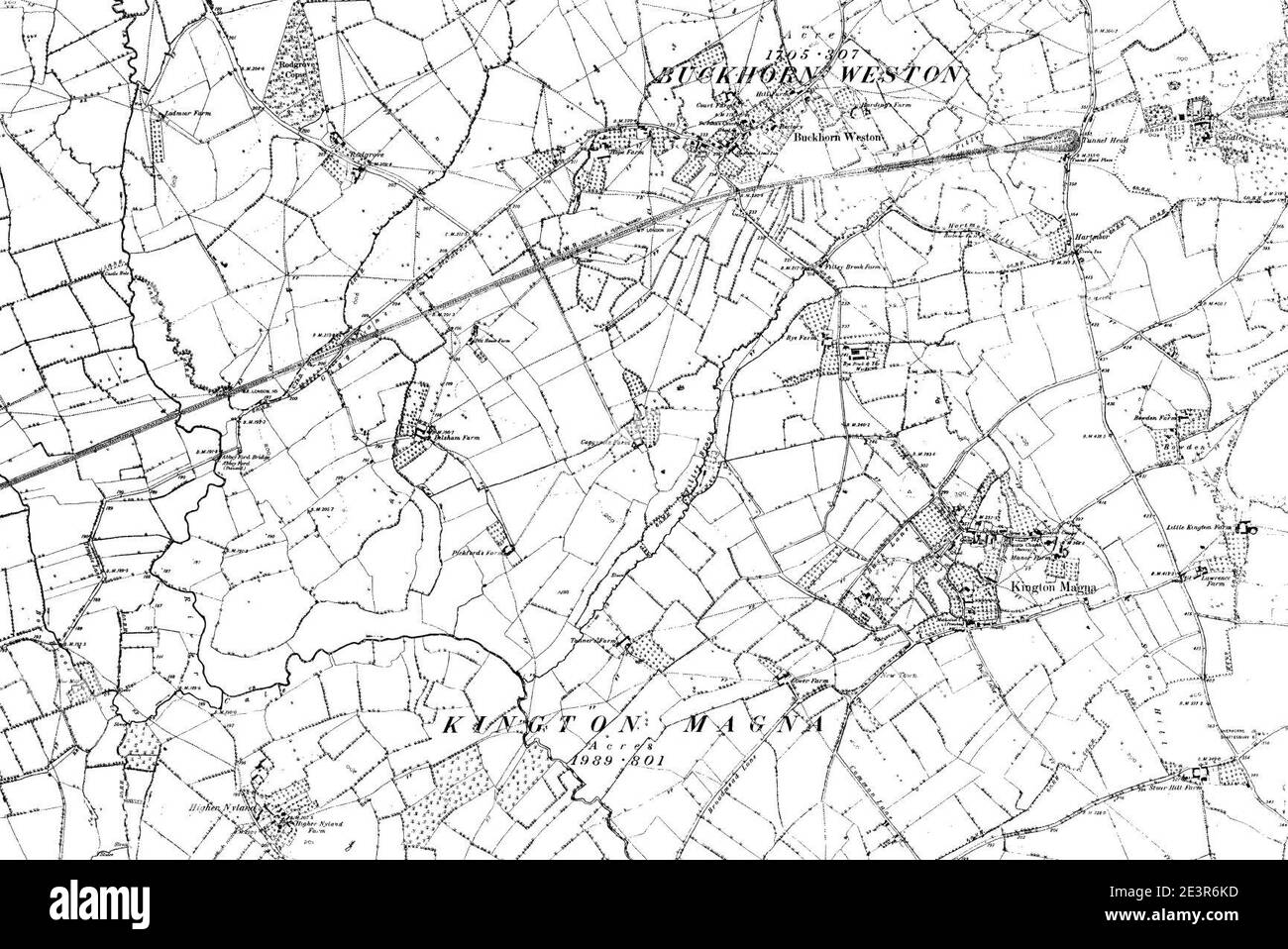 Map of Dorset OS Map name 003-SW, Ordnance Survey, 1888-1892 Stock ...