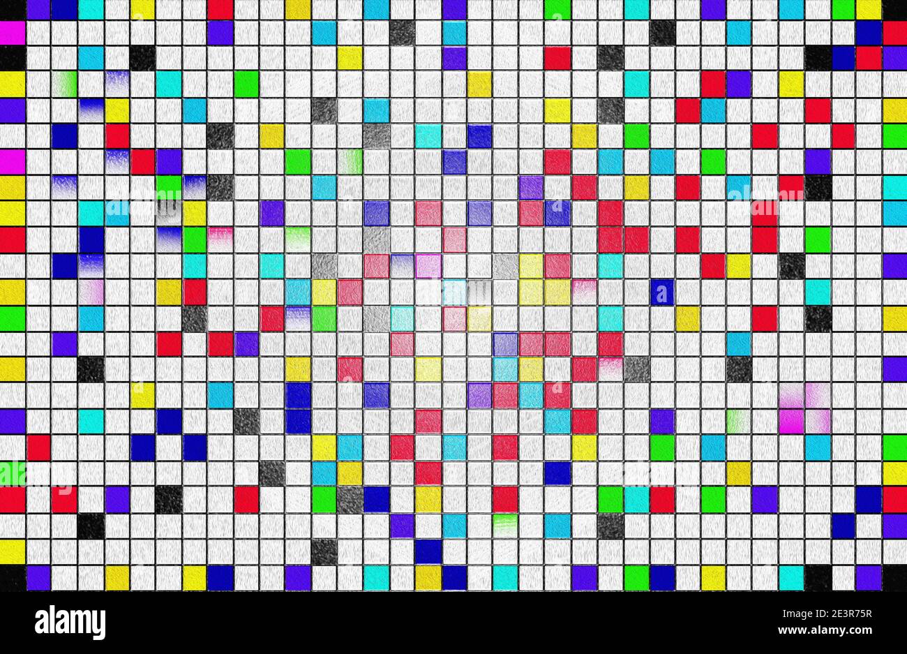 COLOURED SQUARES PATTERN GRID Stock Photo - Alamy