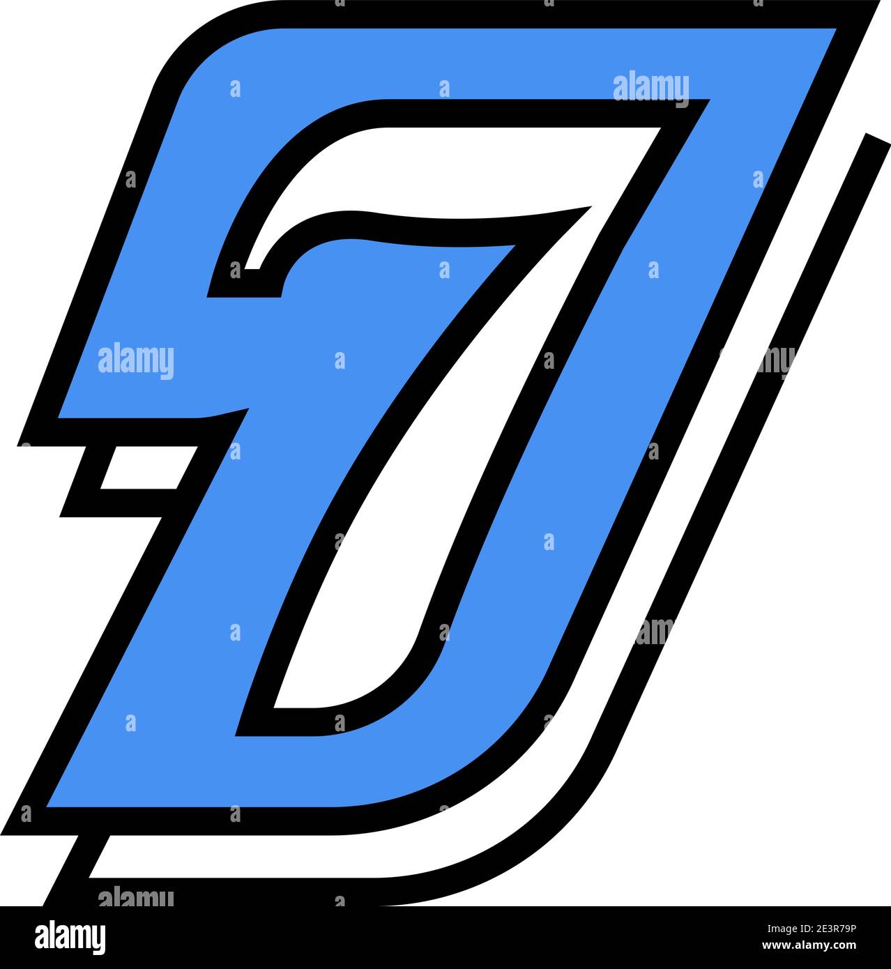 seventh number color icon vector illustration Stock Vector Image & Art ...