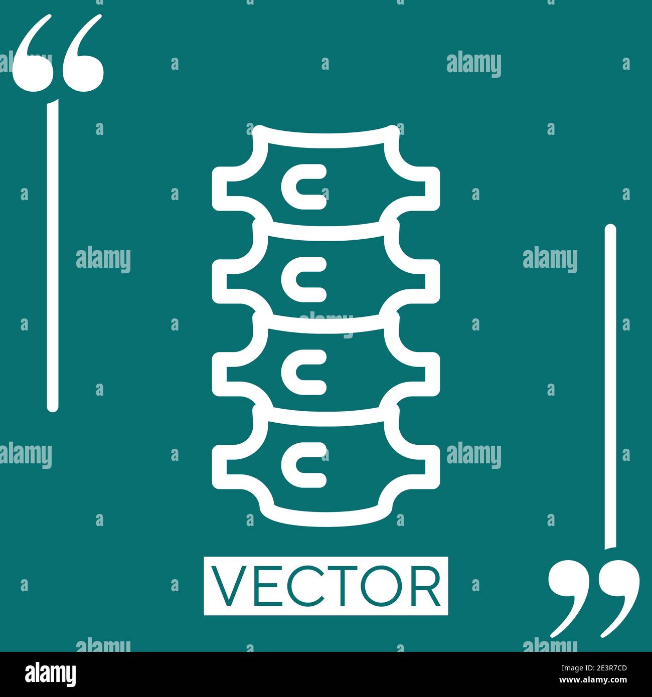 spine vector icon Linear icon. Editable stroke line Stock Vector Image ...