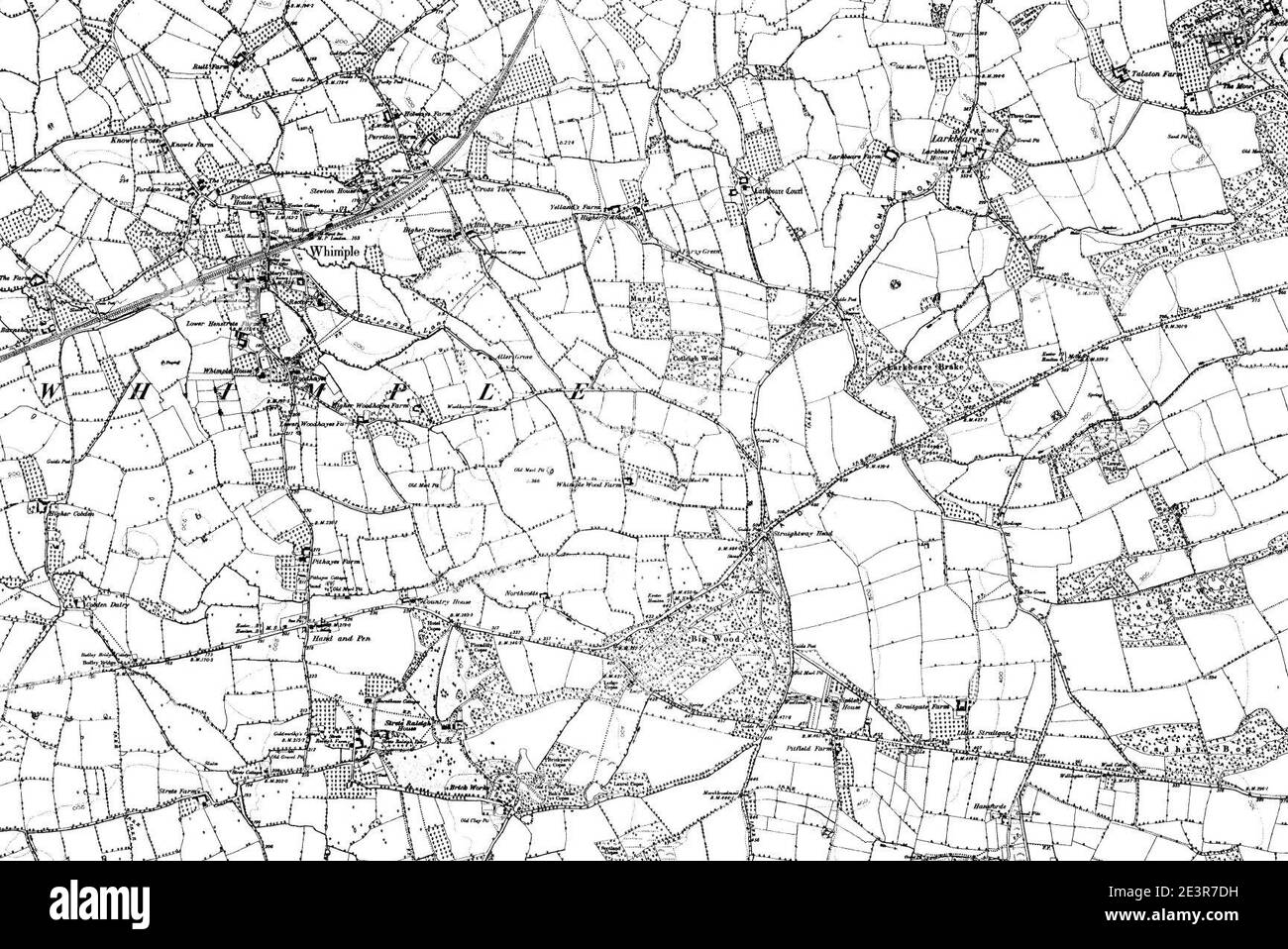 Map of Devon OS Map name 069-SE, Ordnance Survey, 1862-1898 Stock Photo ...