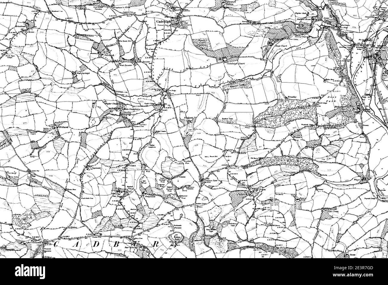 Map of Devon OS Map name 056-NW, Ordnance Survey, 1862-1898 Stock Photo ...