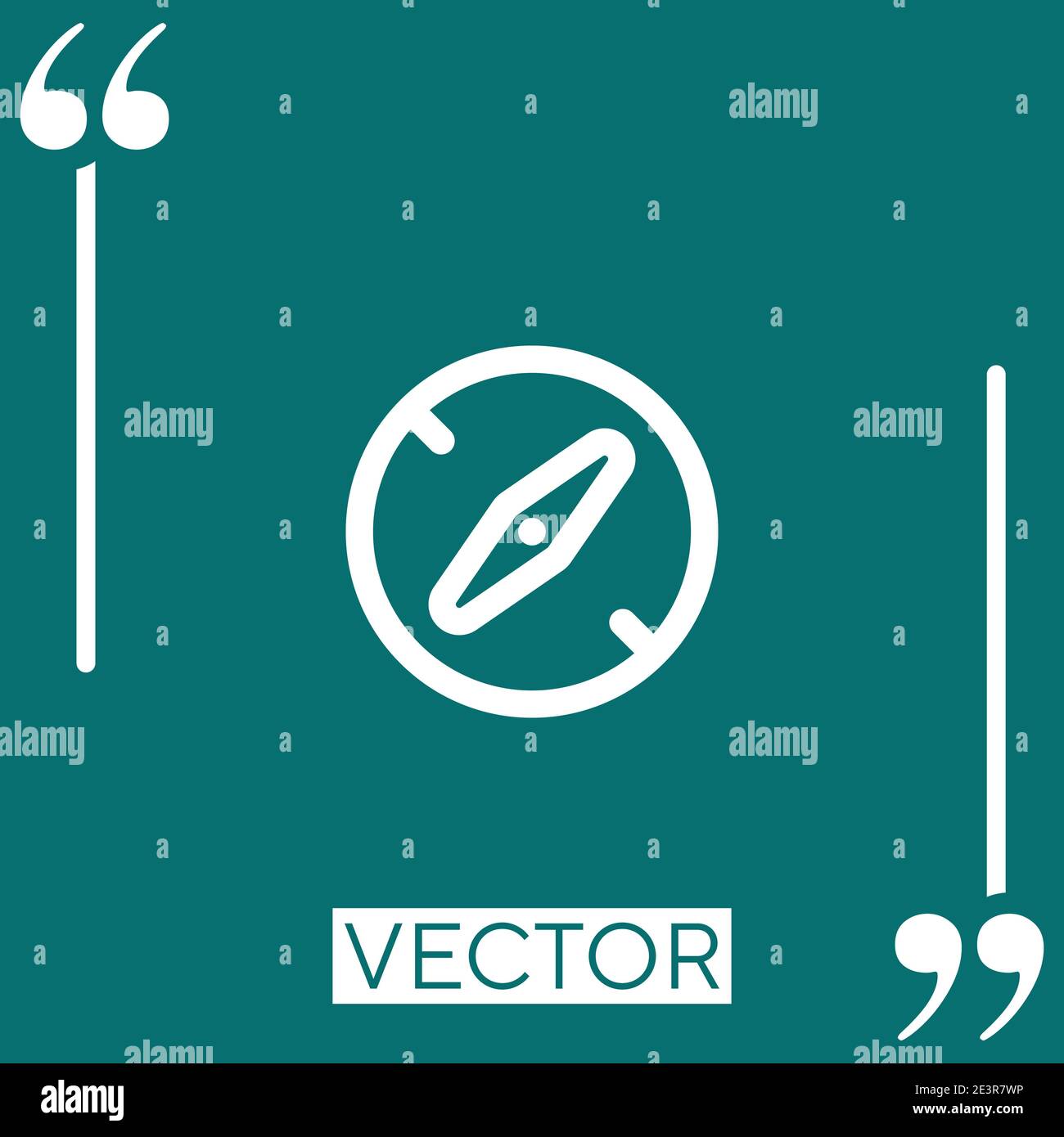 compass outline Linear icon. Editable stroke line Stock Vector Image ...