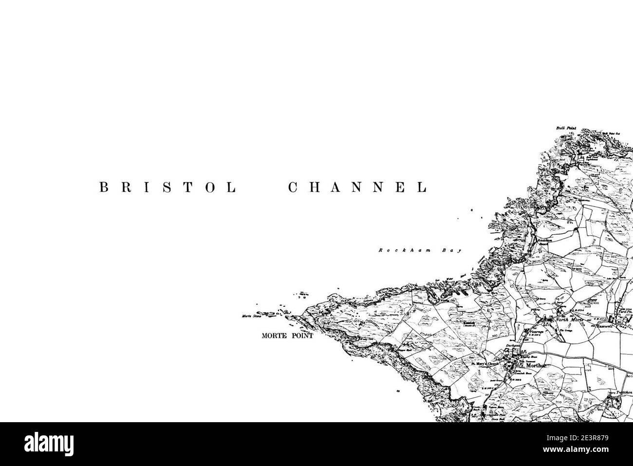 Map of Devon OS Map name 004-NW, Ordnance Survey, 1862-1898 Stock Photo ...