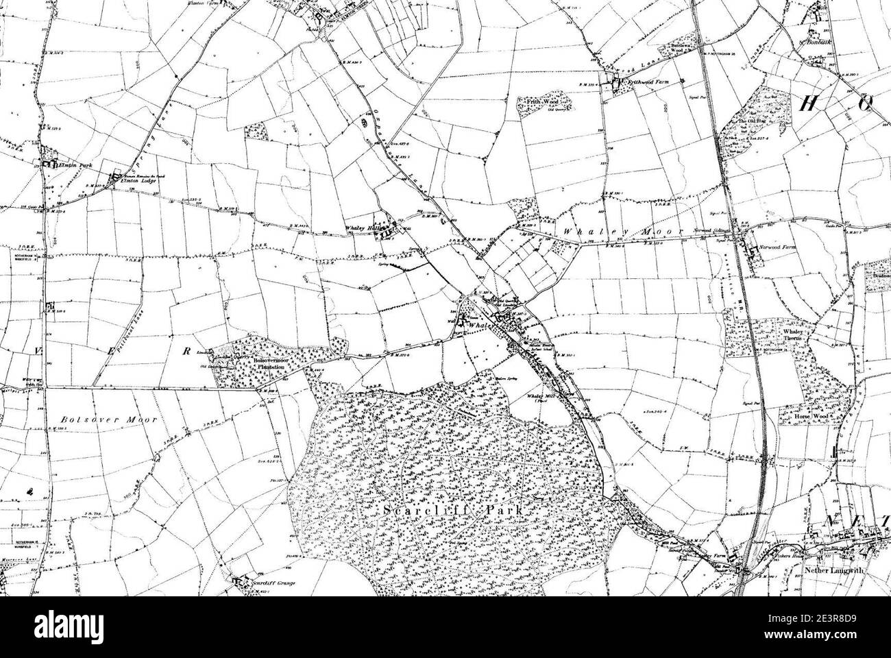 Map of Derbyshire OS Map name 026-NE, Ordnance Survey, 1882-1896 Stock ...