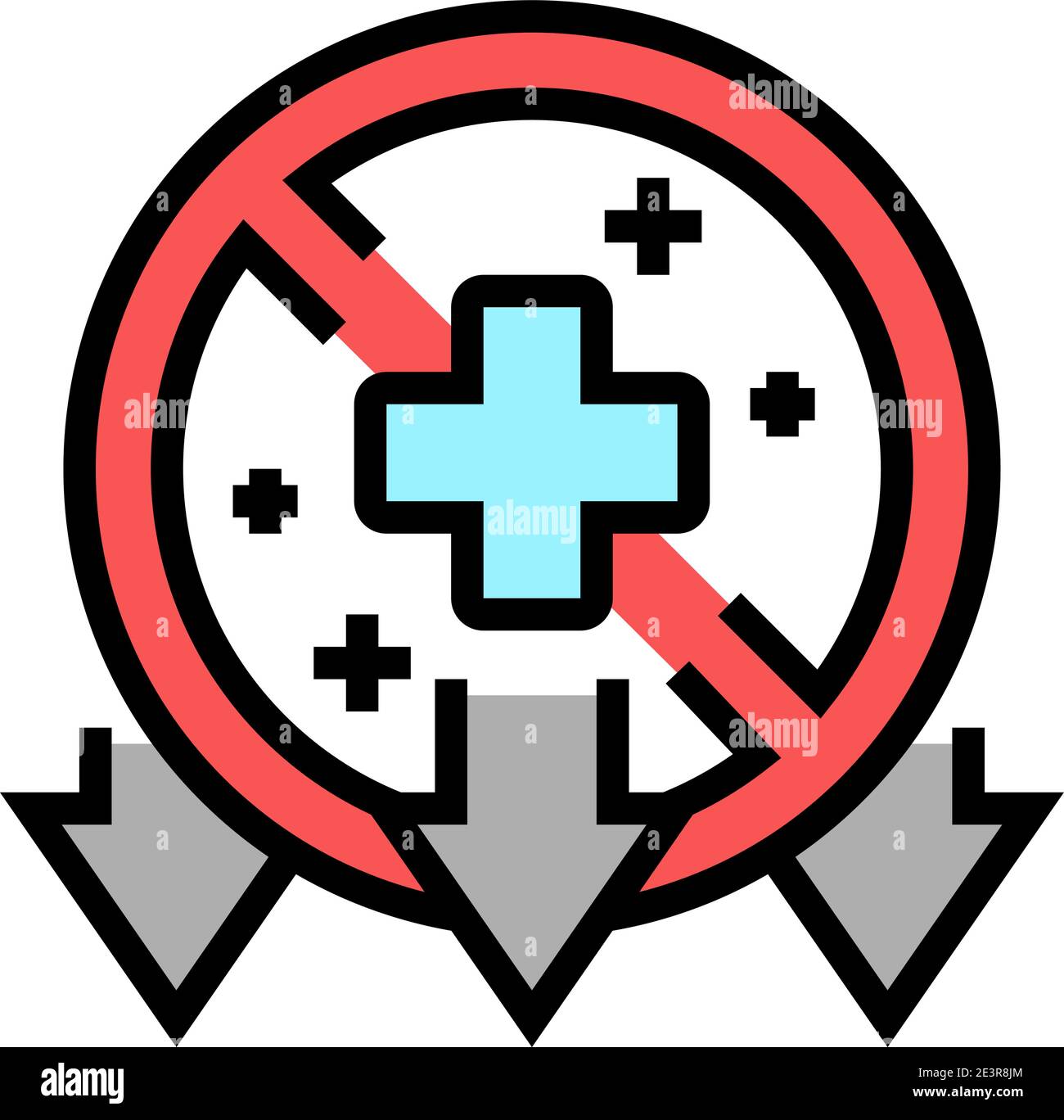 illness, poverty problem color icon vector illustration Stock Vector ...