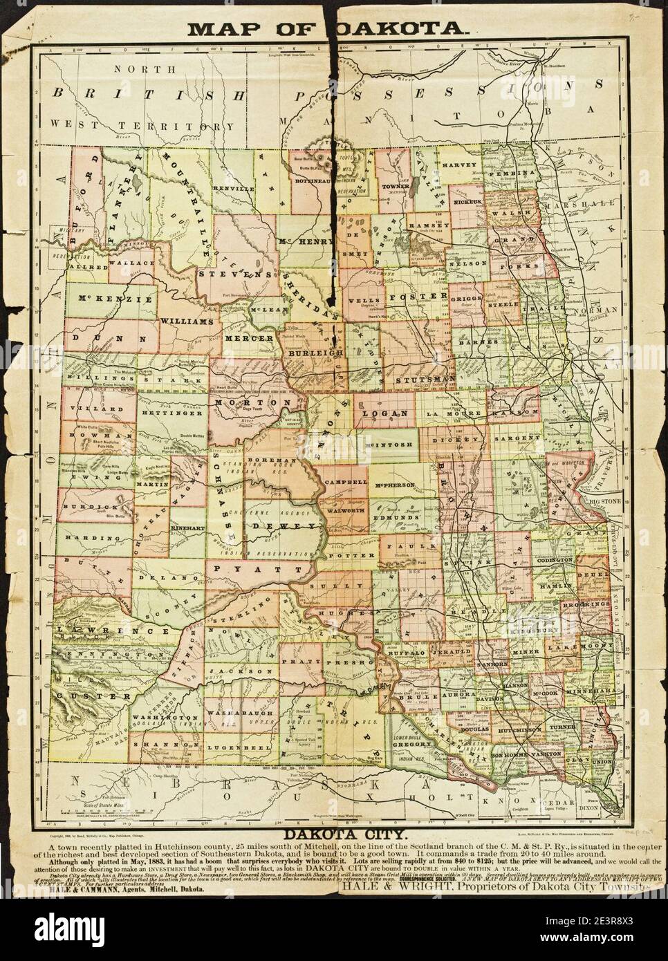 Map of Dakota Stock Photo - Alamy