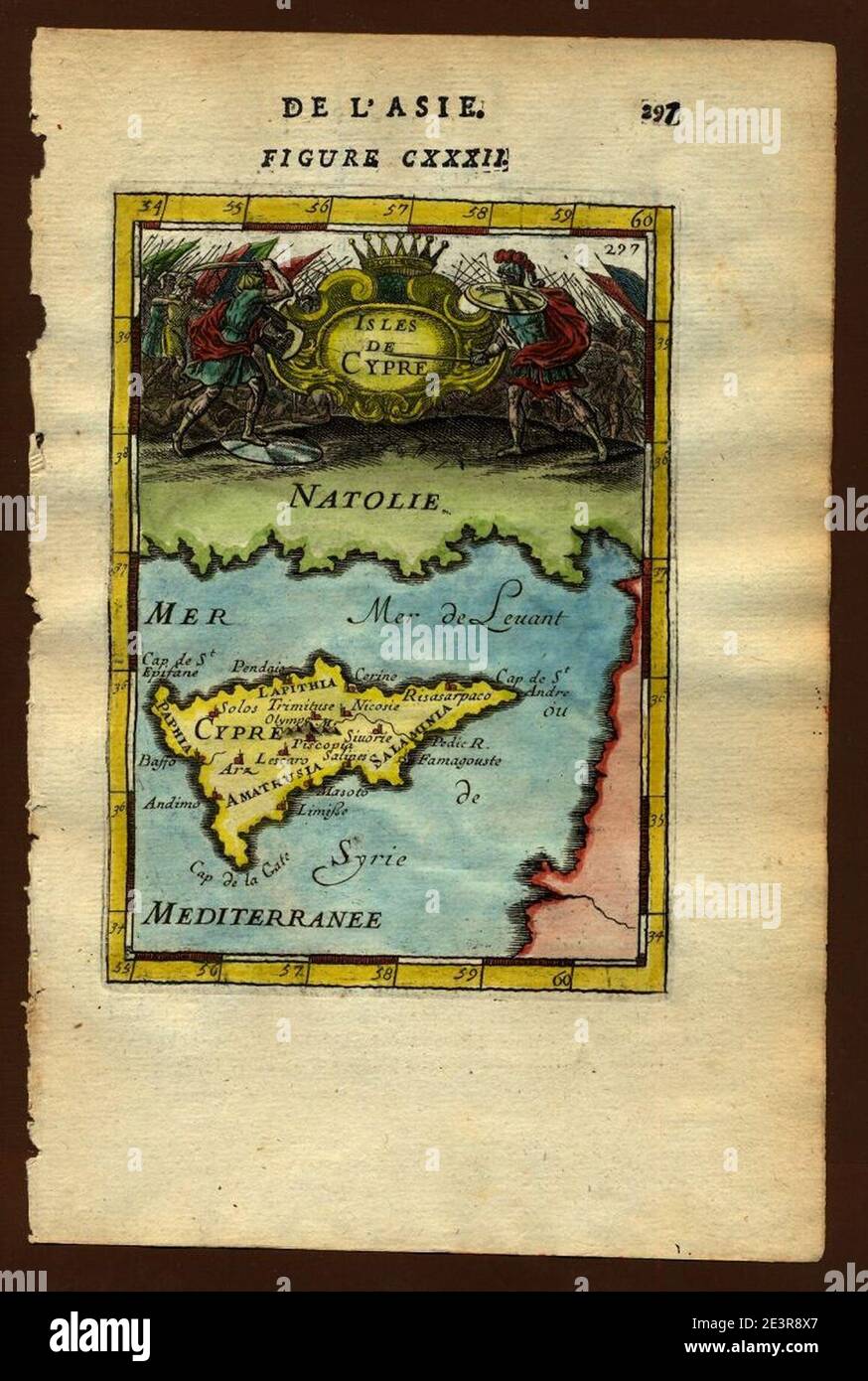 Map of Cyprus, Description de L'Universe (Alain Manesson Mallet, 1683 ...