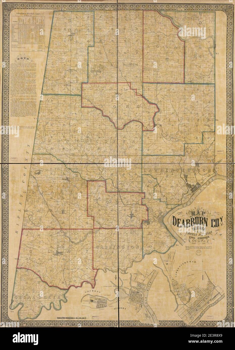 Dearborn indiana map hi-res stock photography and images - Alamy