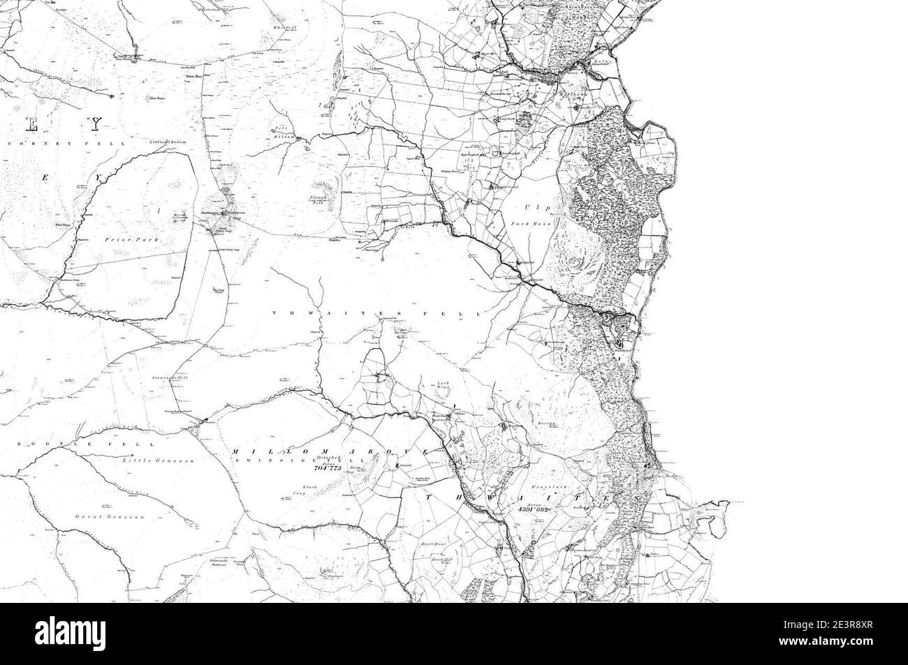 Map of Cumberland Sheet 086, Ordnance Survey, 1867-1868 Stock Photo - Alamy
