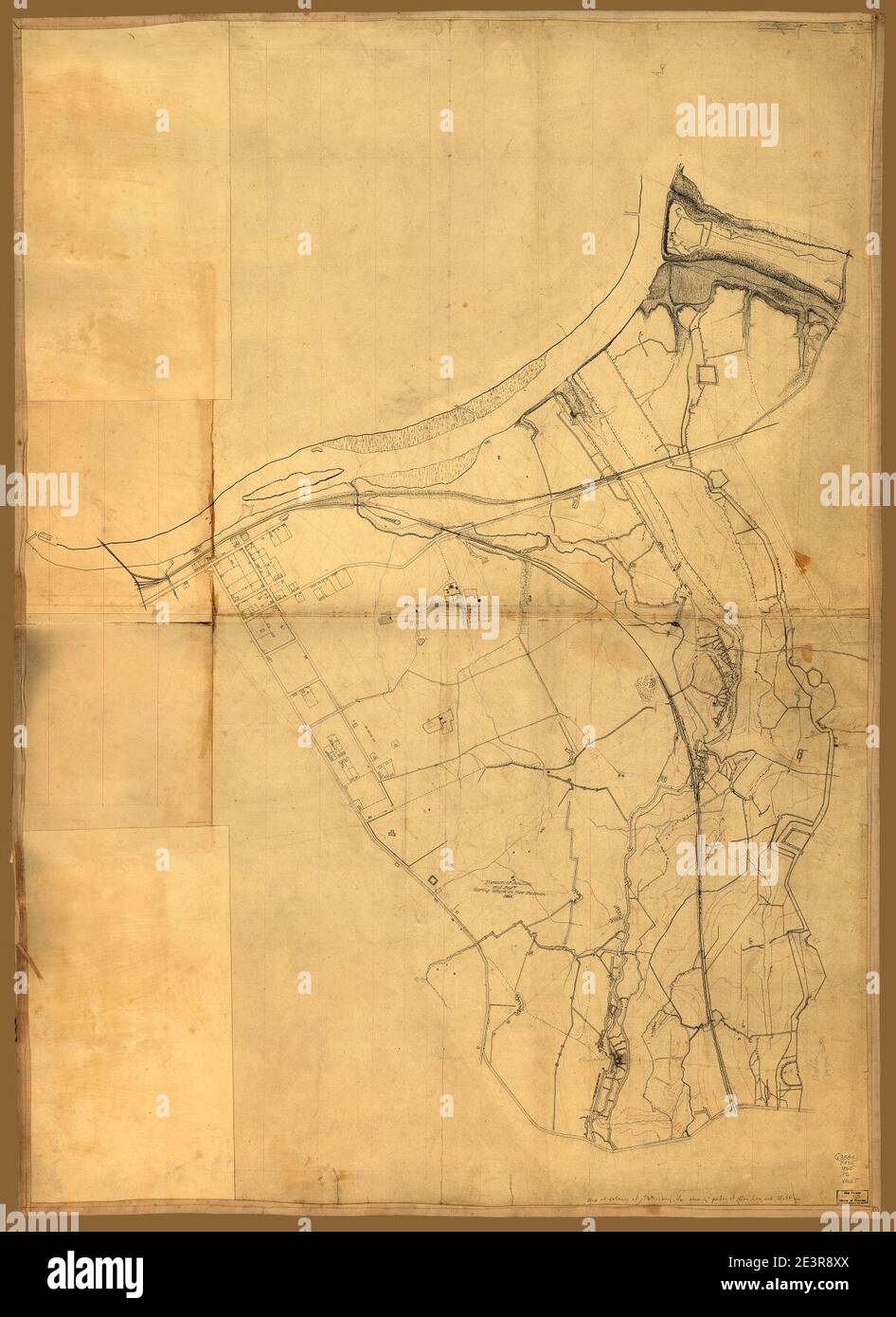 Map of defenses of Petersburg, Virginia, showing the position of ...