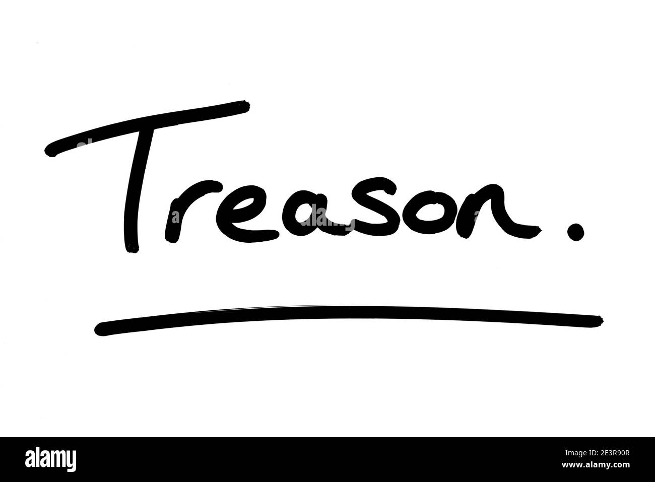 The word Treason, handwritten on a white background Stock Photo - Alamy
