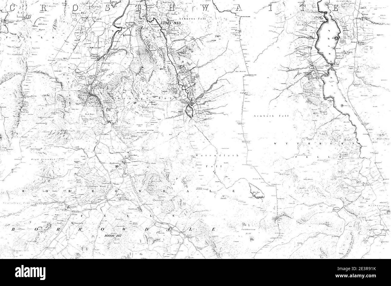 Map of Cumberland Sheet 070, Ordnance Survey, 1867-1868 Stock Photo - Alamy