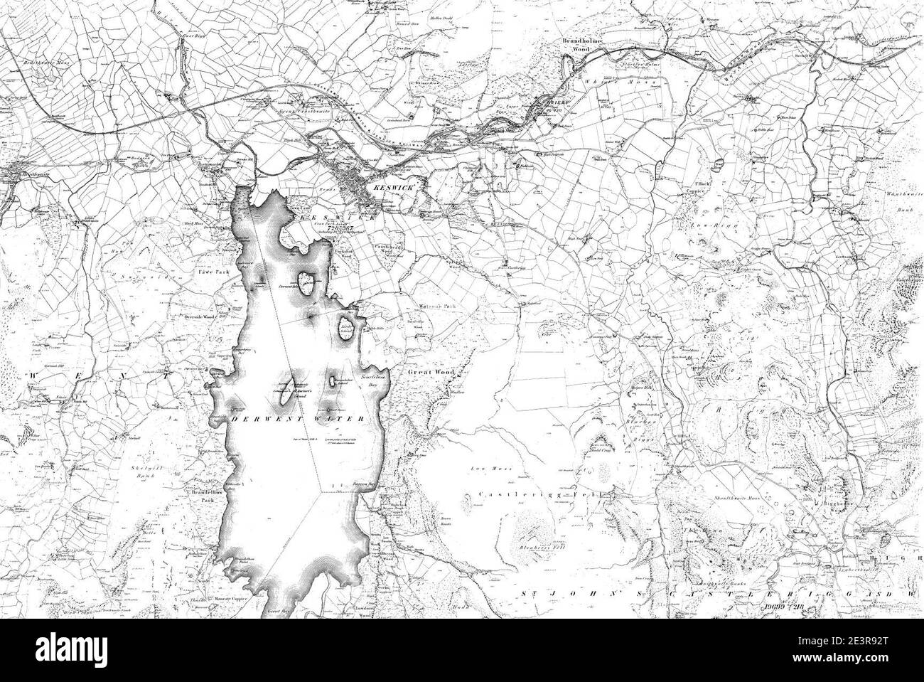 Map of Cumberland Sheet 064, Ordnance Survey, 1867-1868 Stock Photo - Alamy