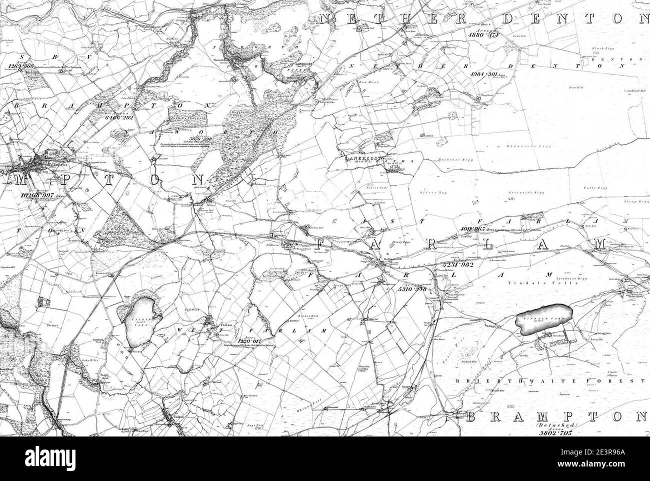 Map of Cumberland Sheet 018, Ordnance Survey, 1867-1868 Stock Photo - Alamy
