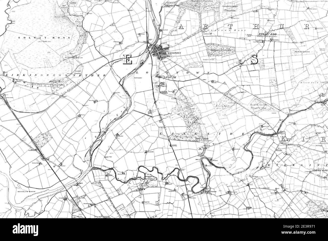 Map of Cumberland Sheet 010, Ordnance Survey, 1867-1868 Stock Photo - Alamy
