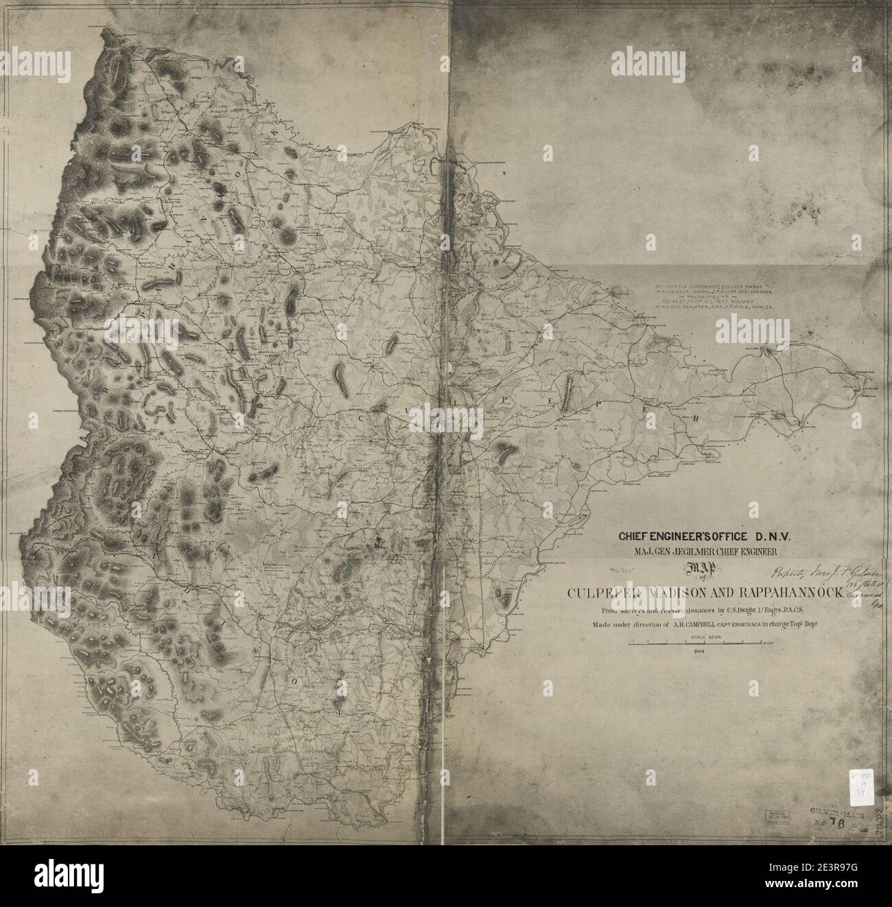 Culpeper map hi-res stock photography and images - Alamy