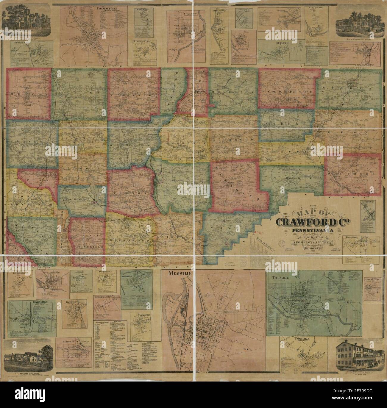 Map of crawford hi-res stock photography and images - Alamy