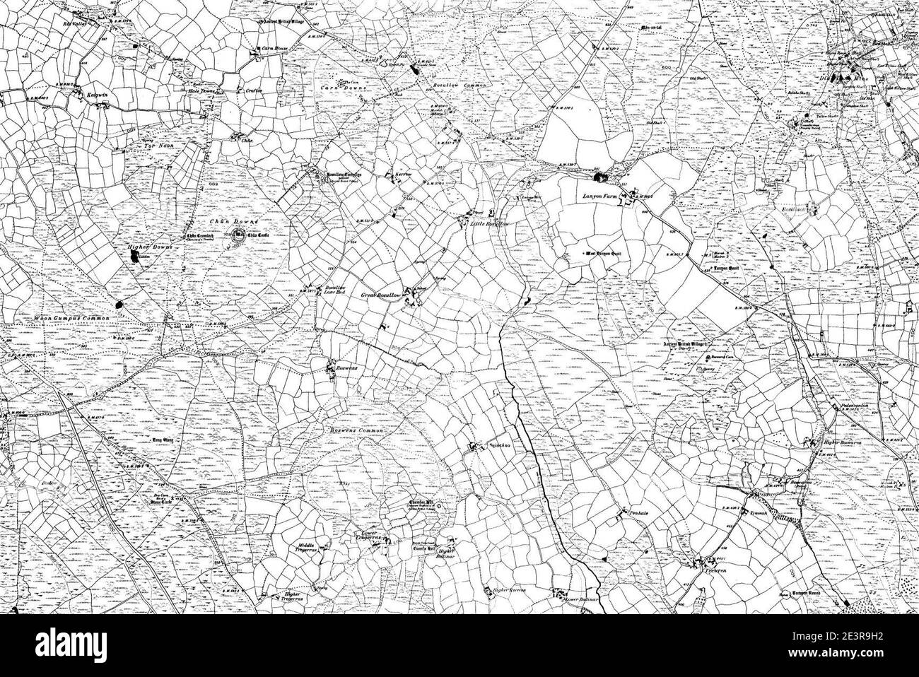 Map of Cornwall OS Map name 067-SE, Ordnance Survey, 1868-1896 Stock ...