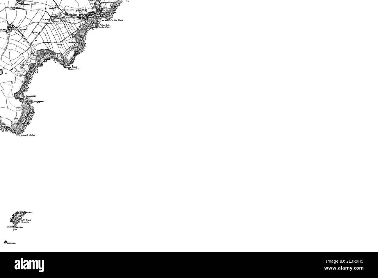 Map of Cornwall OS Map name 066-SW, Ordnance Survey, 1868-1896 Stock ...