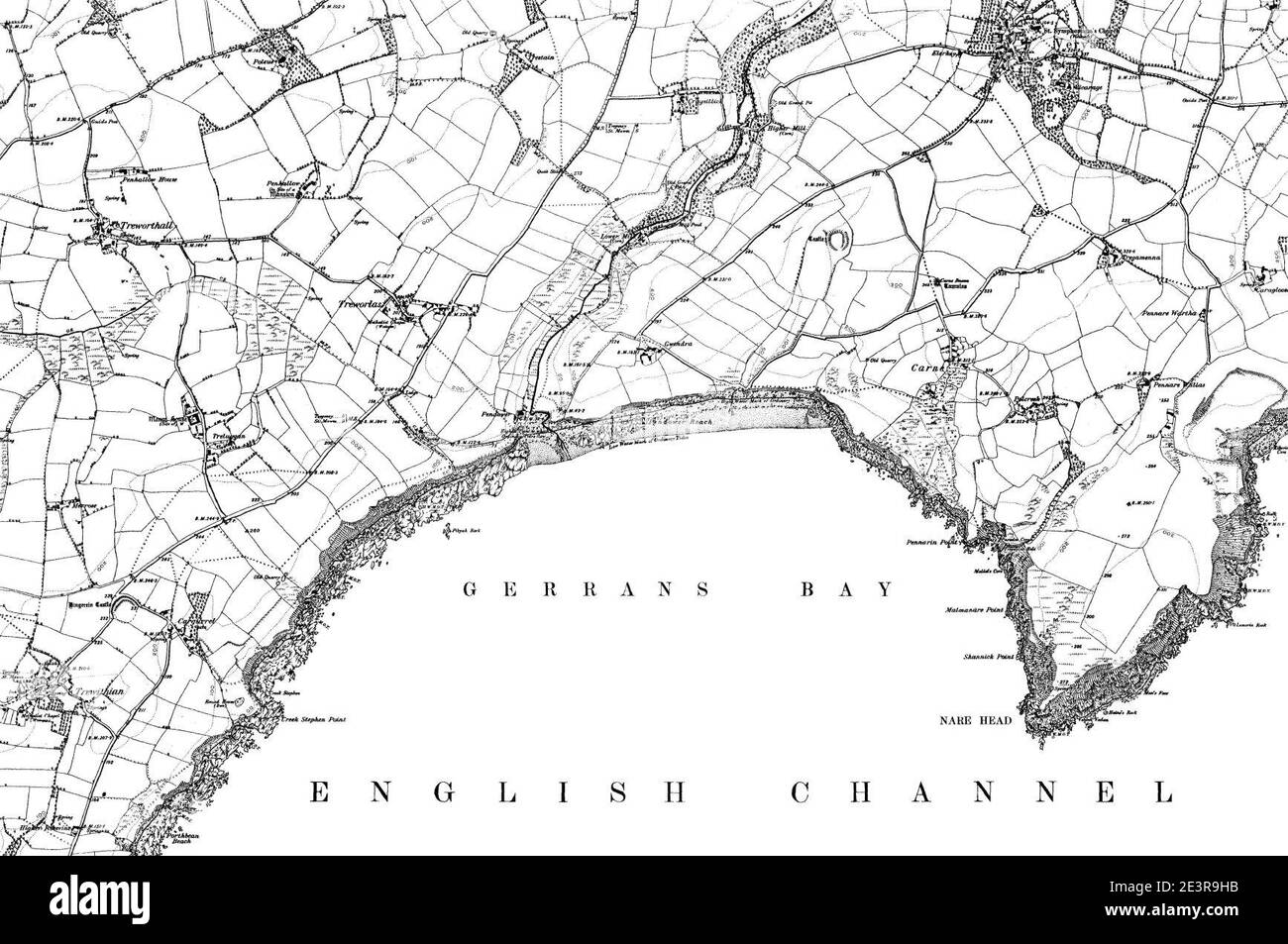Map of Cornwall OS Map name 065-SE, Ordnance Survey, 1868-1896 Stock ...