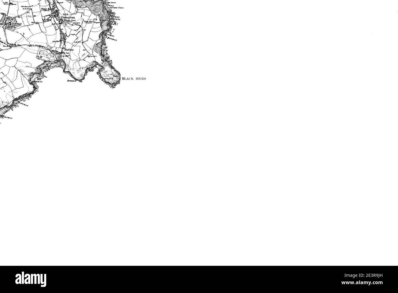 Map of Cornwall OS Map name 060-NW, Ordnance Survey, 1868-1896 Stock ...
