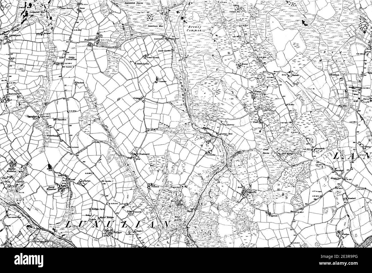 Map of Cornwall OS Map name 042-NW, Ordnance Survey, 1868-1896 Stock ...