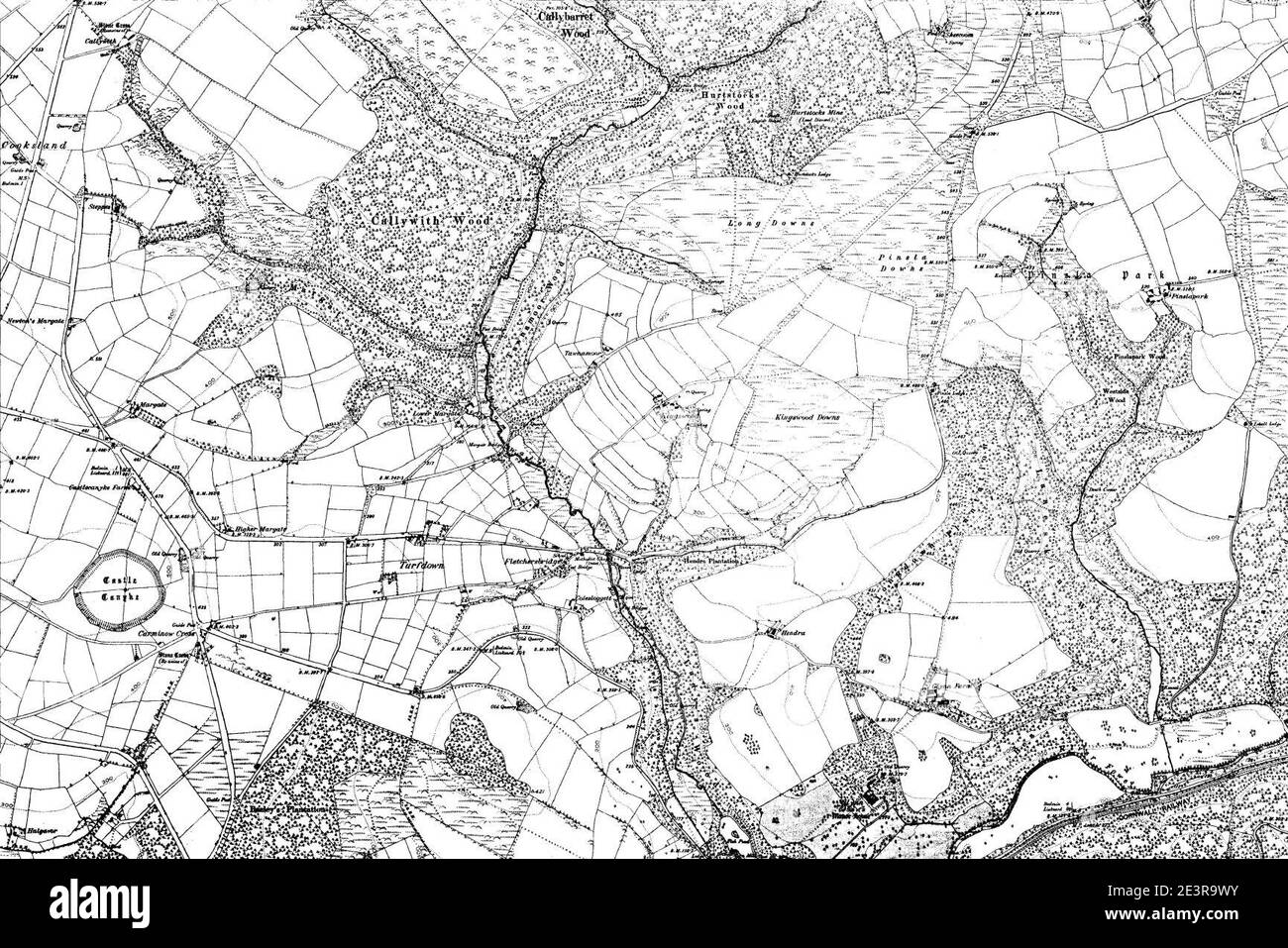 Map of Cornwall OS Map name 034-NE, Ordnance Survey, 1868-1896 Stock ...