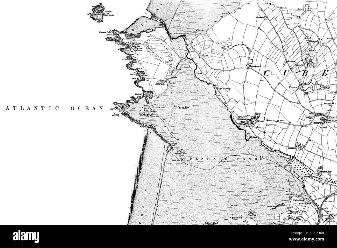 Ordnance survey map cornwall hi-res stock photography and images - Alamy