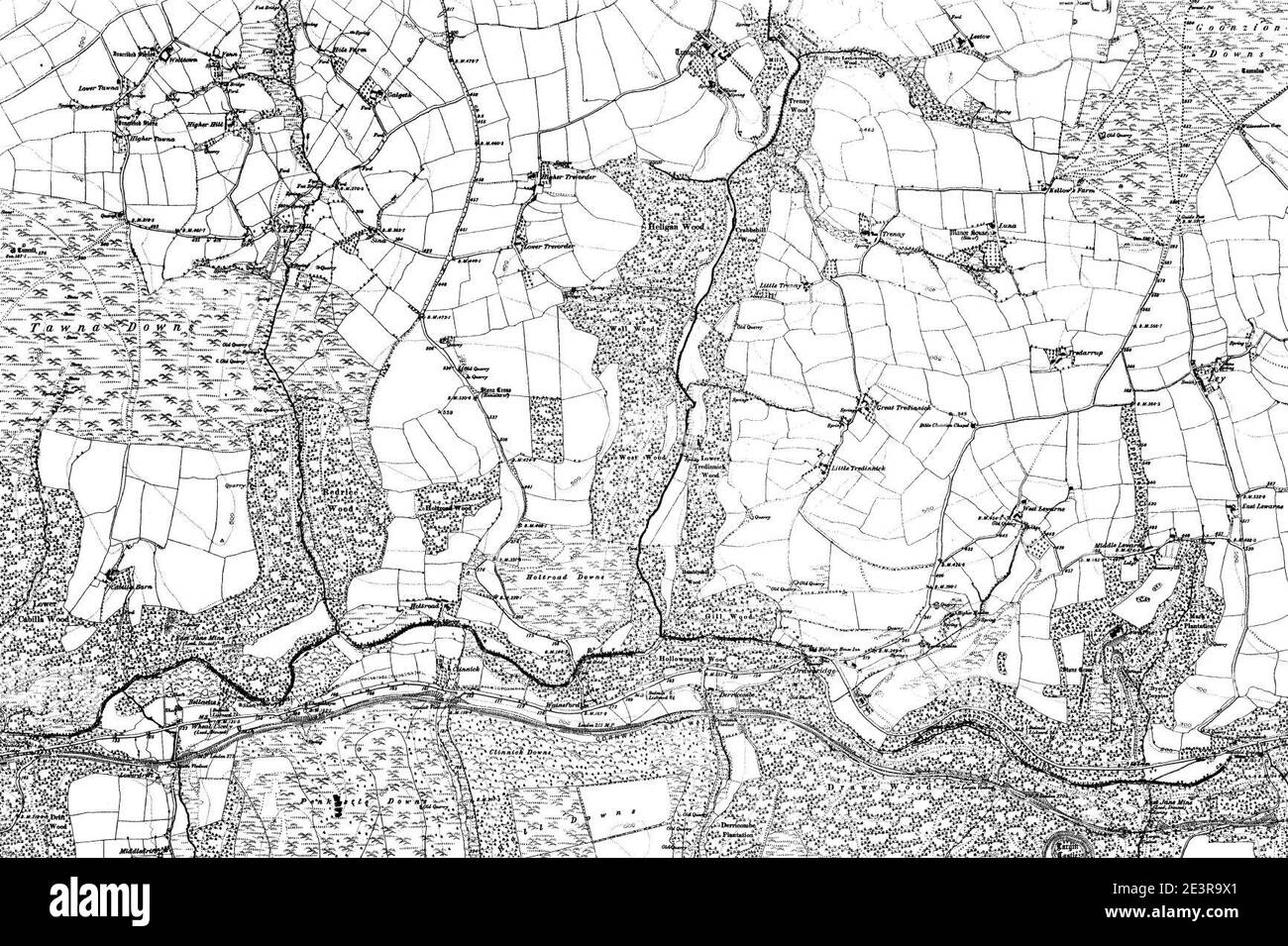 Map of Cornwall OS Map name 035-NW, Ordnance Survey, 1868-1896 Stock ...