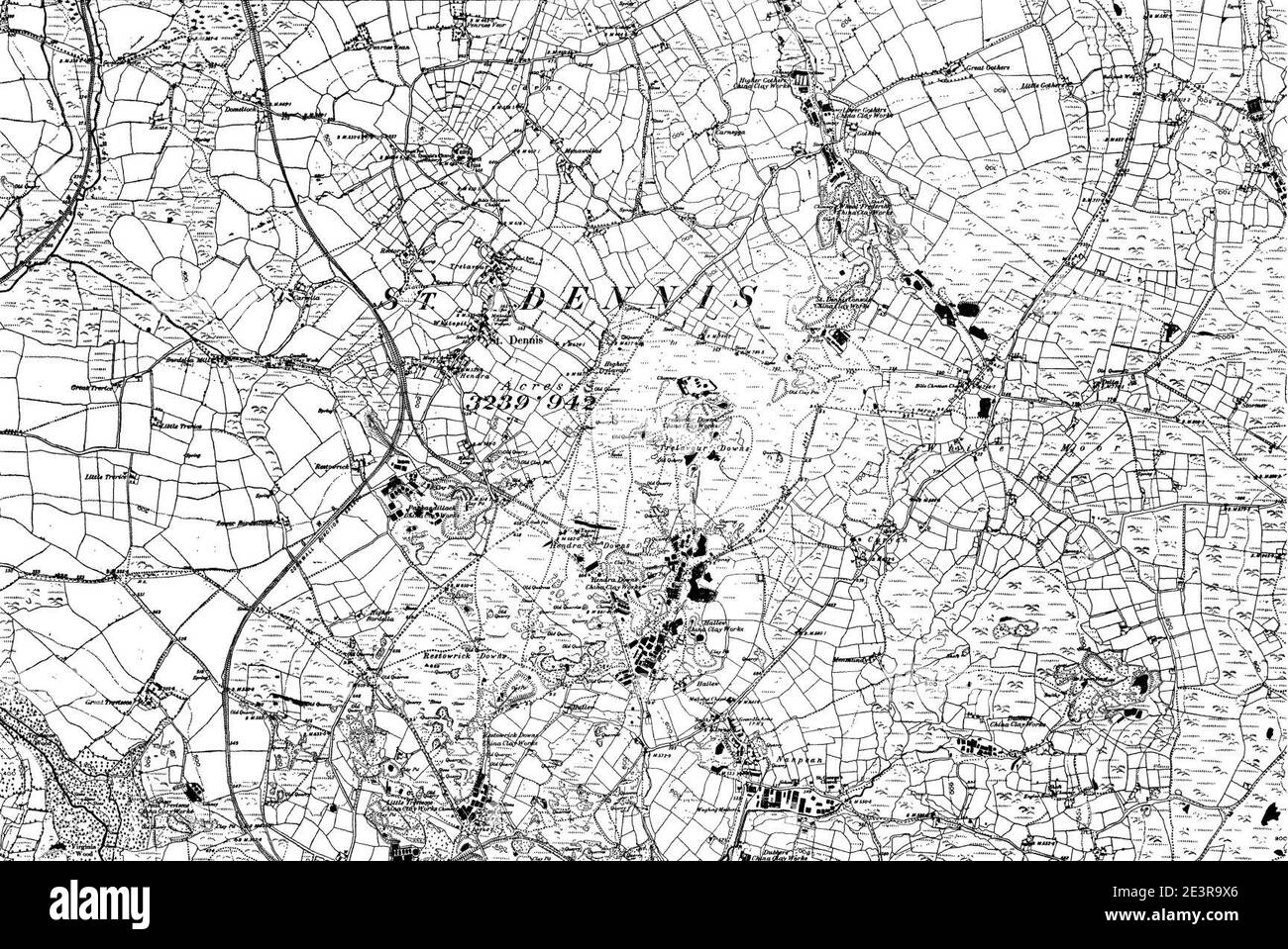 Map of Cornwall OS Map name 041-SW, Ordnance Survey, 1868-1896 Stock ...