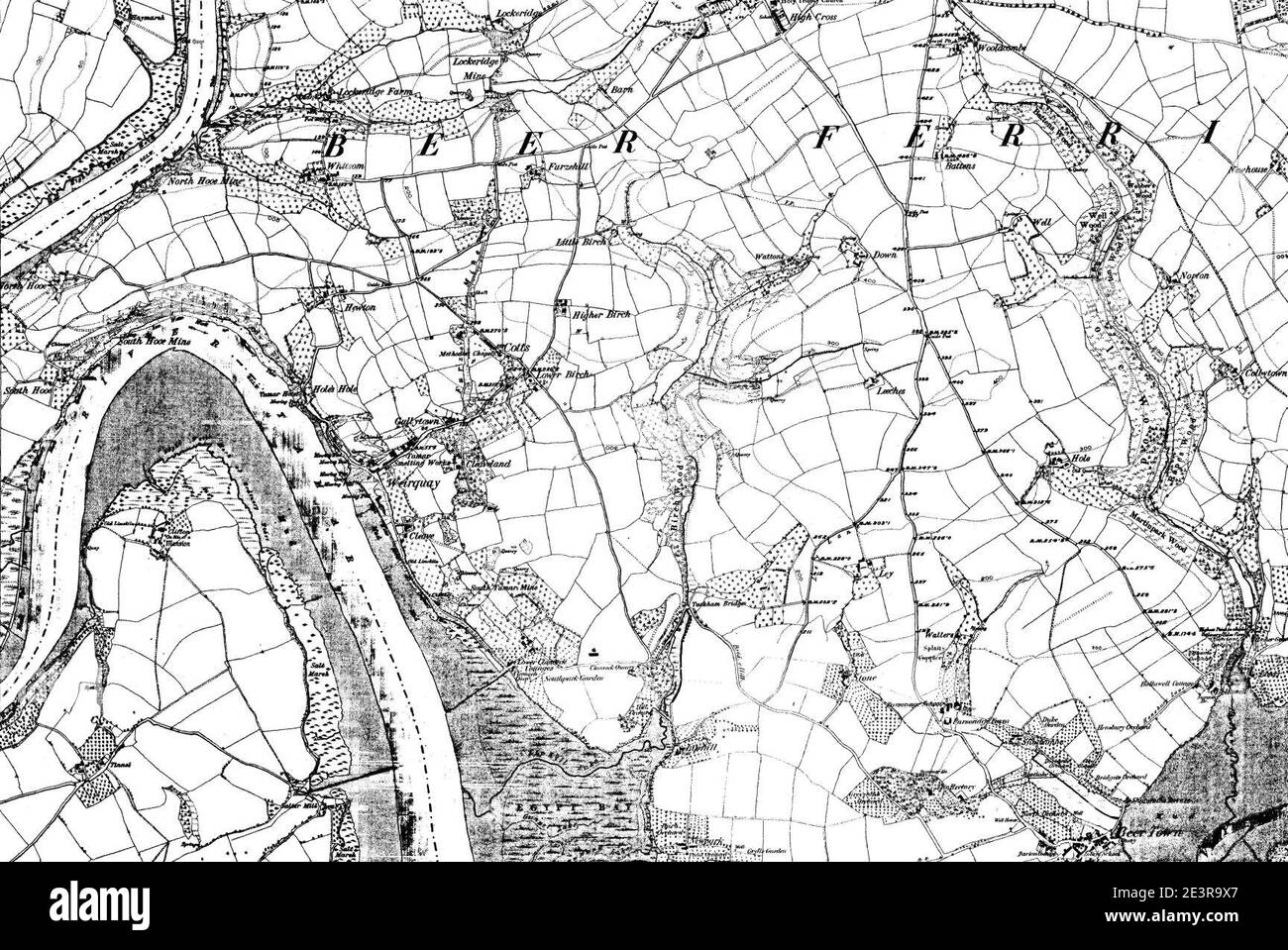 Map of Cornwall OS Map name 038-NW, Ordnance Survey, 1868-1896 Stock ...