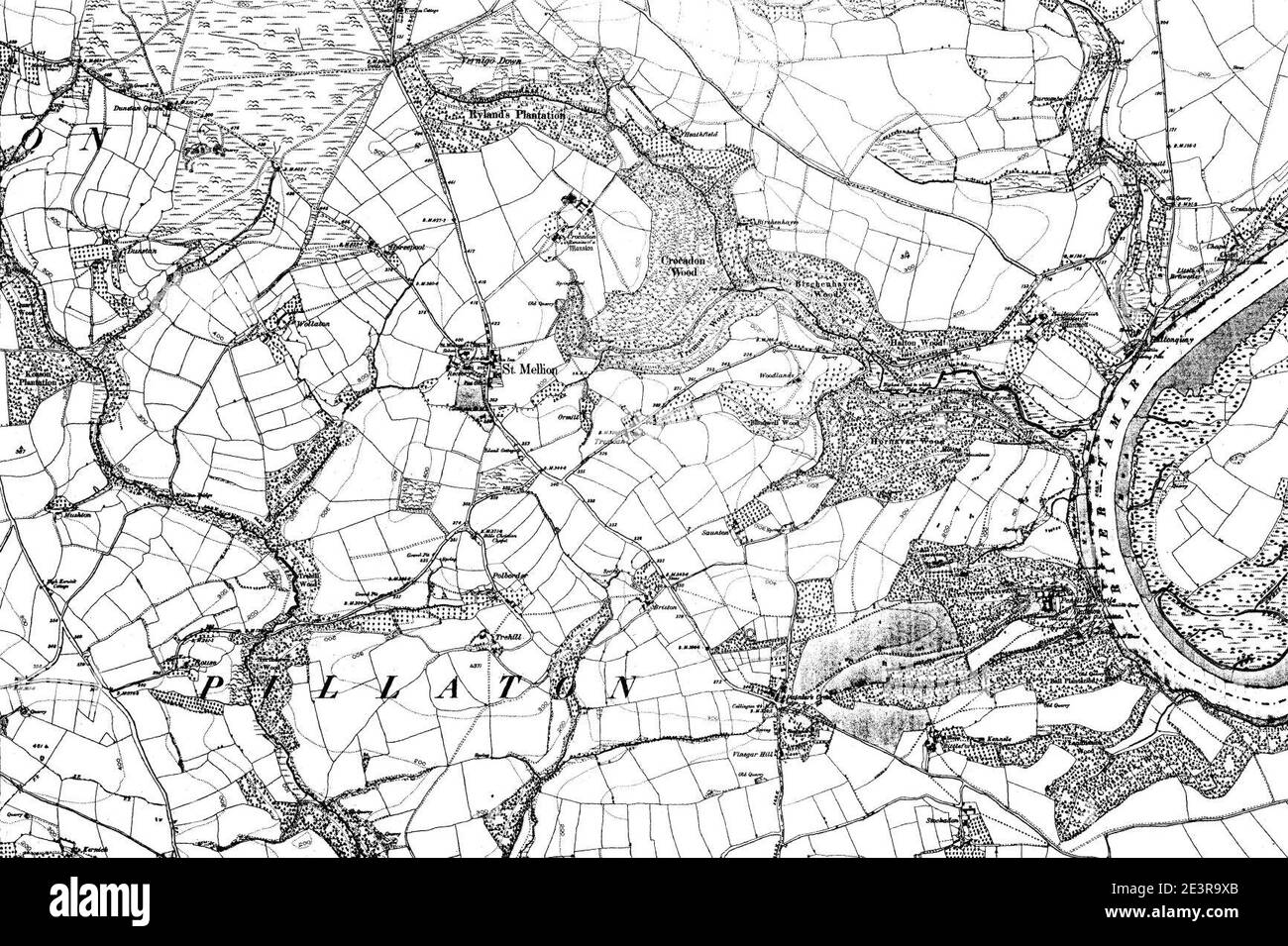 Map of Cornwall OS Map name 037-NE, Ordnance Survey, 1868-1896 Stock ...
