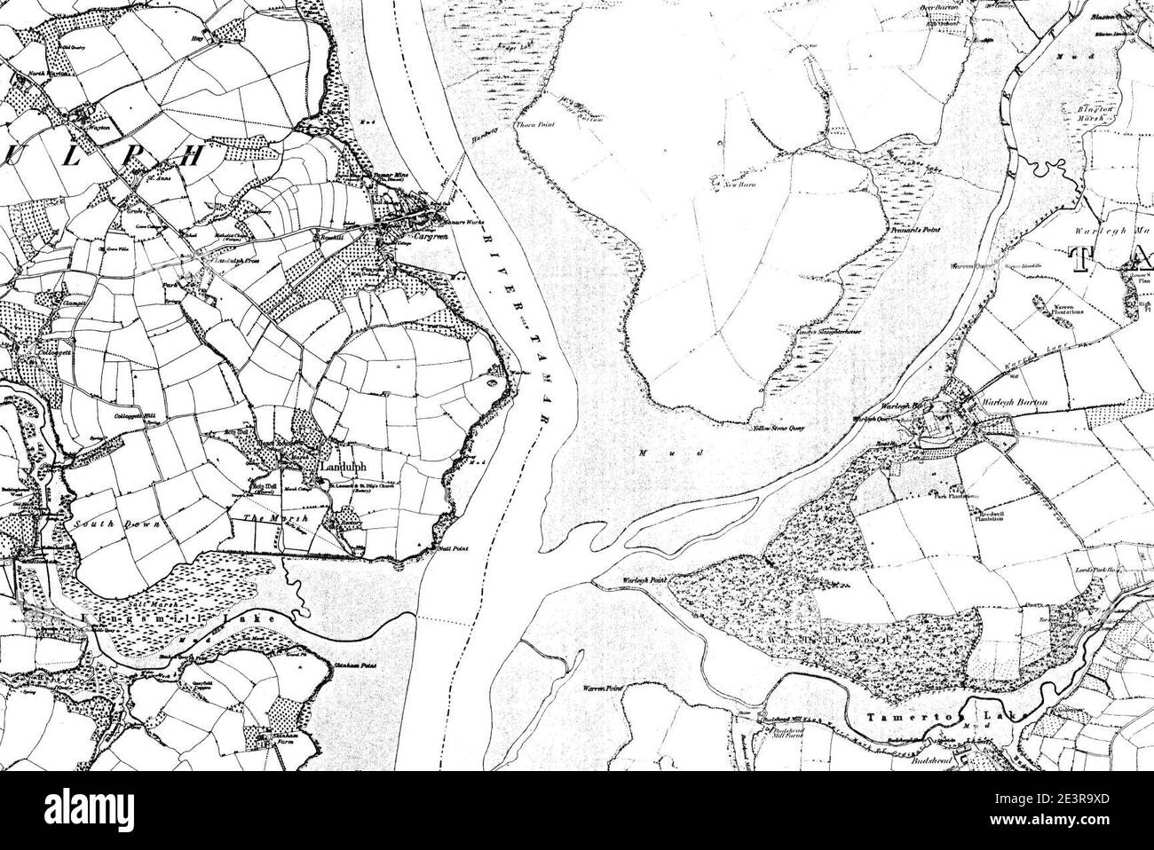 Map of Cornwall OS Map name 038-SW, Ordnance Survey, 1868-1896 Stock ...