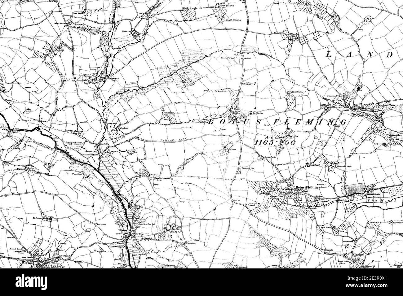 Map of Cornwall OS Map name 037-SE, Ordnance Survey, 1868-1896 Stock ...