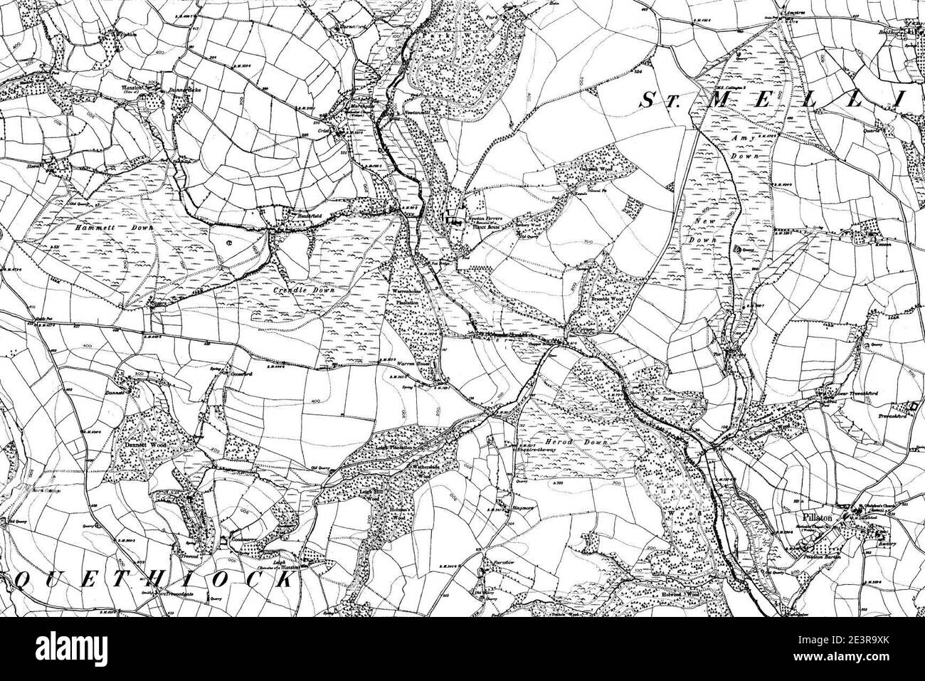 Map of Cornwall OS Map name 037-NW, Ordnance Survey, 1868-1896 Stock ...
