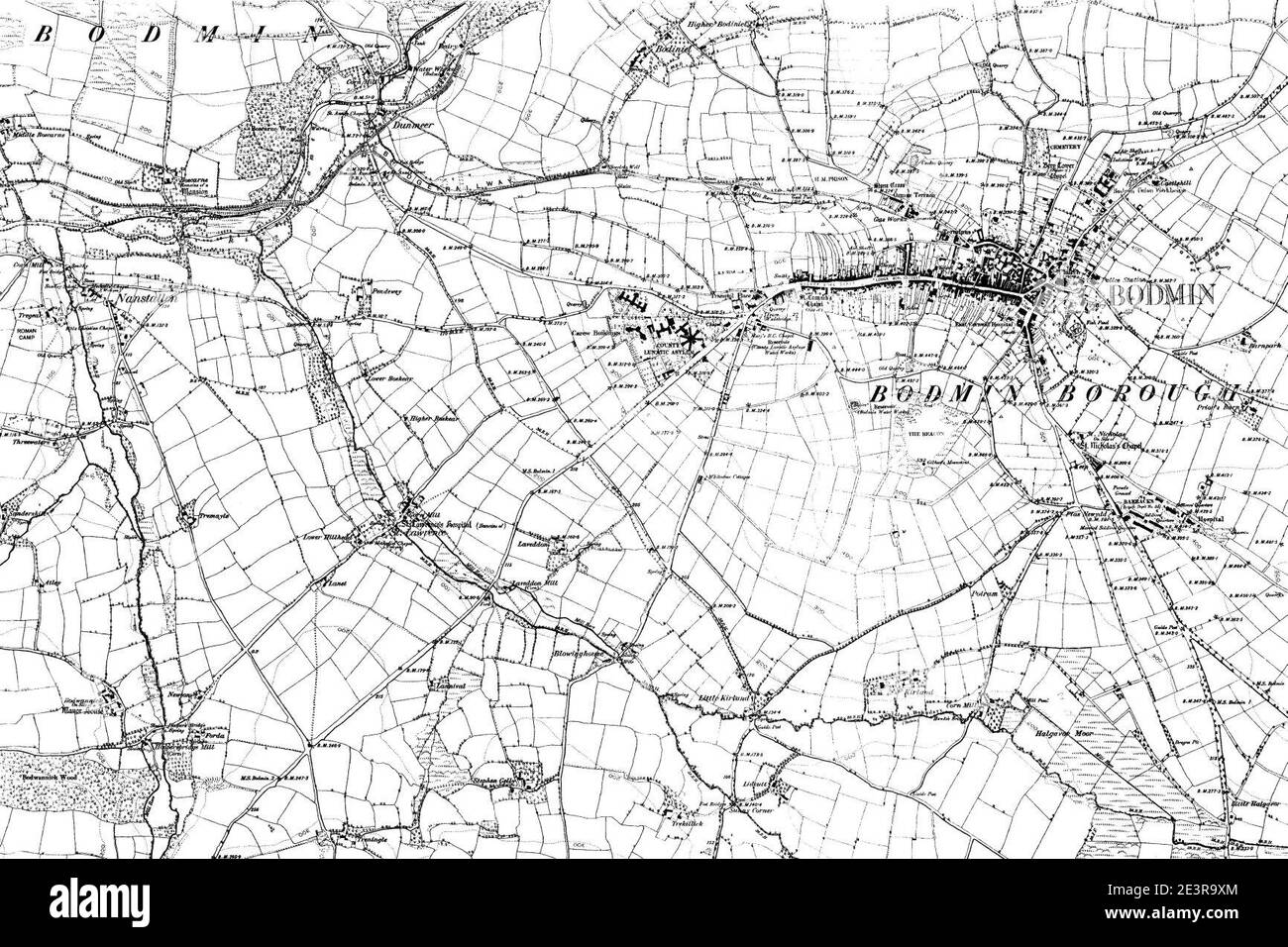 Ordnance Survey Map Cornwall High Resolution Stock Photography and ...