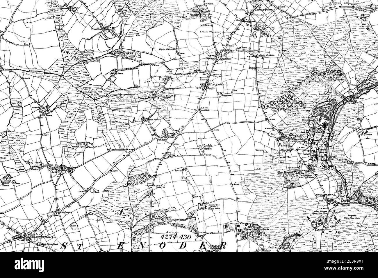 Ordnance Survey Map Cornwall High Resolution Stock Photography and ...
