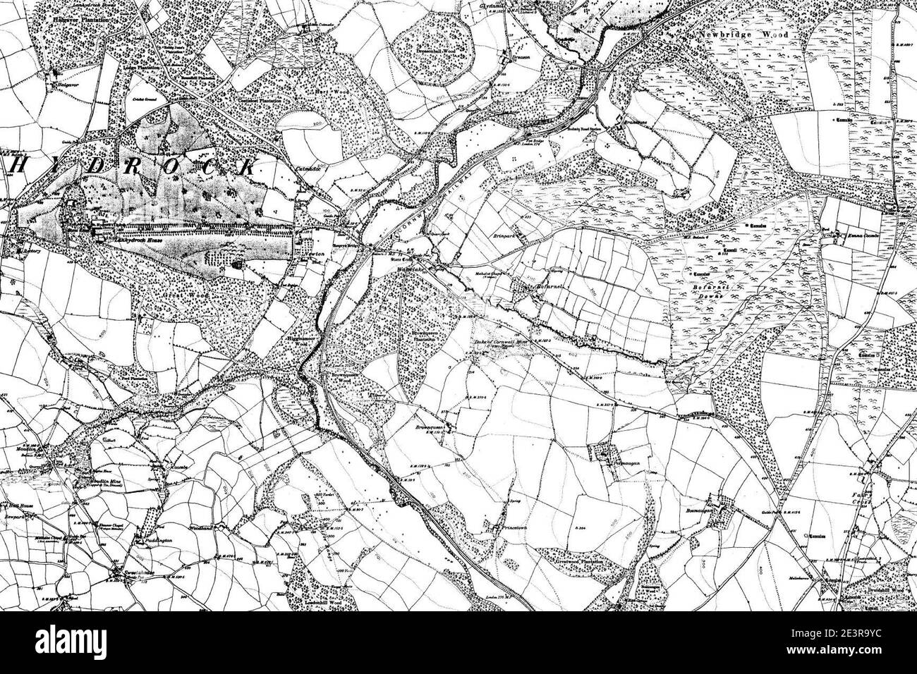Map of Cornwall OS Map name 034-SE, Ordnance Survey, 1868-1896 Stock ...