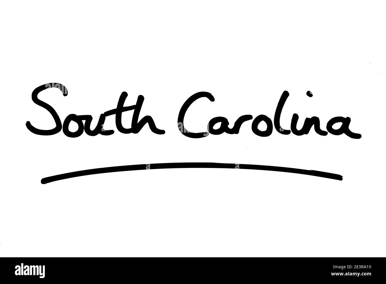 South Carolina - a state in the United States of America, handwritten ...