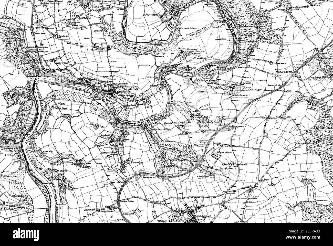 Map of Cornwall OS Map name 030-SW, Ordnance Survey, 1868-1896 Stock ...