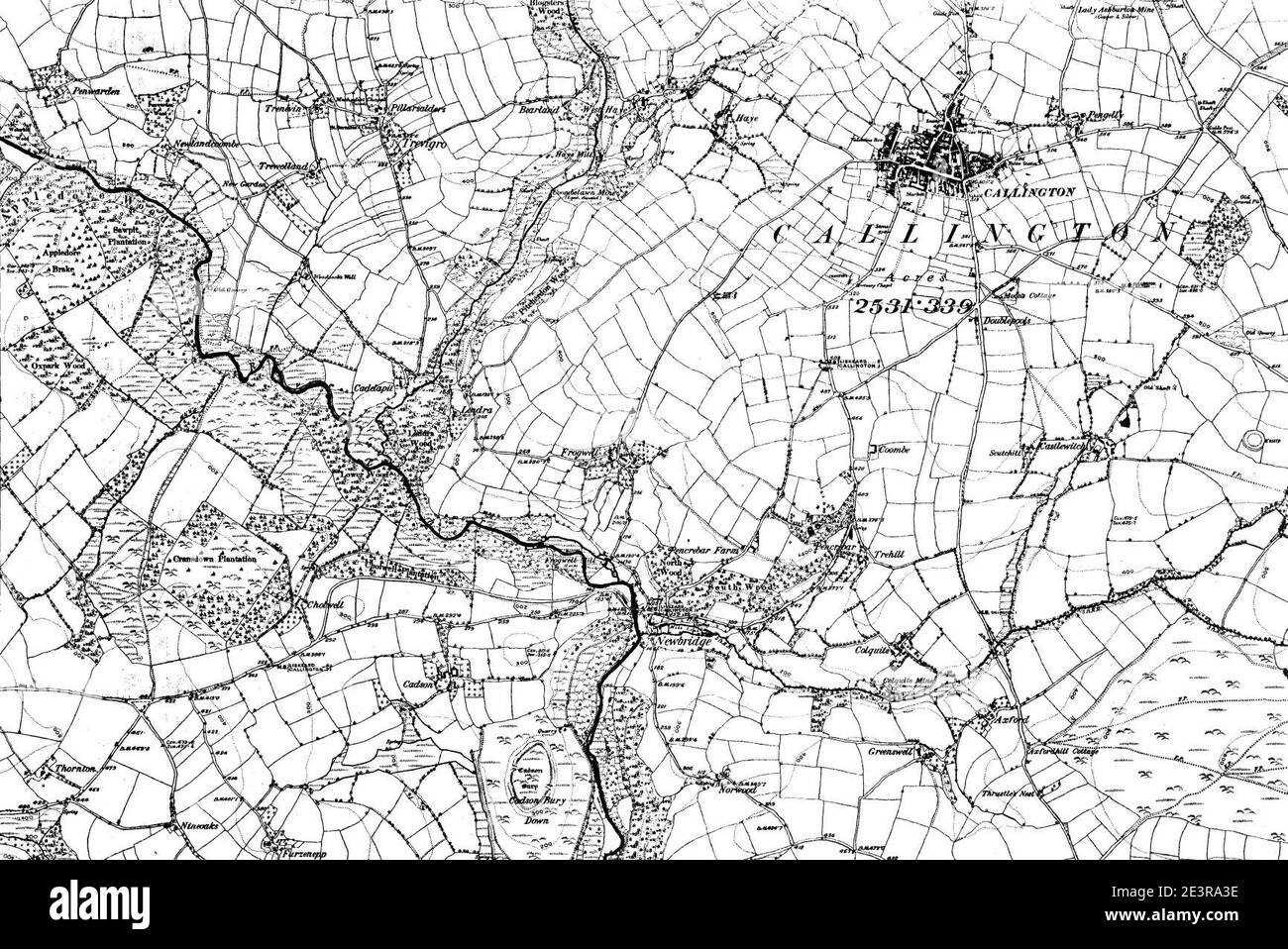 Map of Cornwall OS Map name 029-SW, Ordnance Survey, 1868-1896 Stock ...