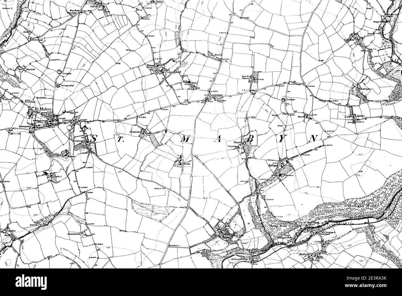 Map of Cornwall OS Map name 026-NW, Ordnance Survey, 1868-1896 Stock ...