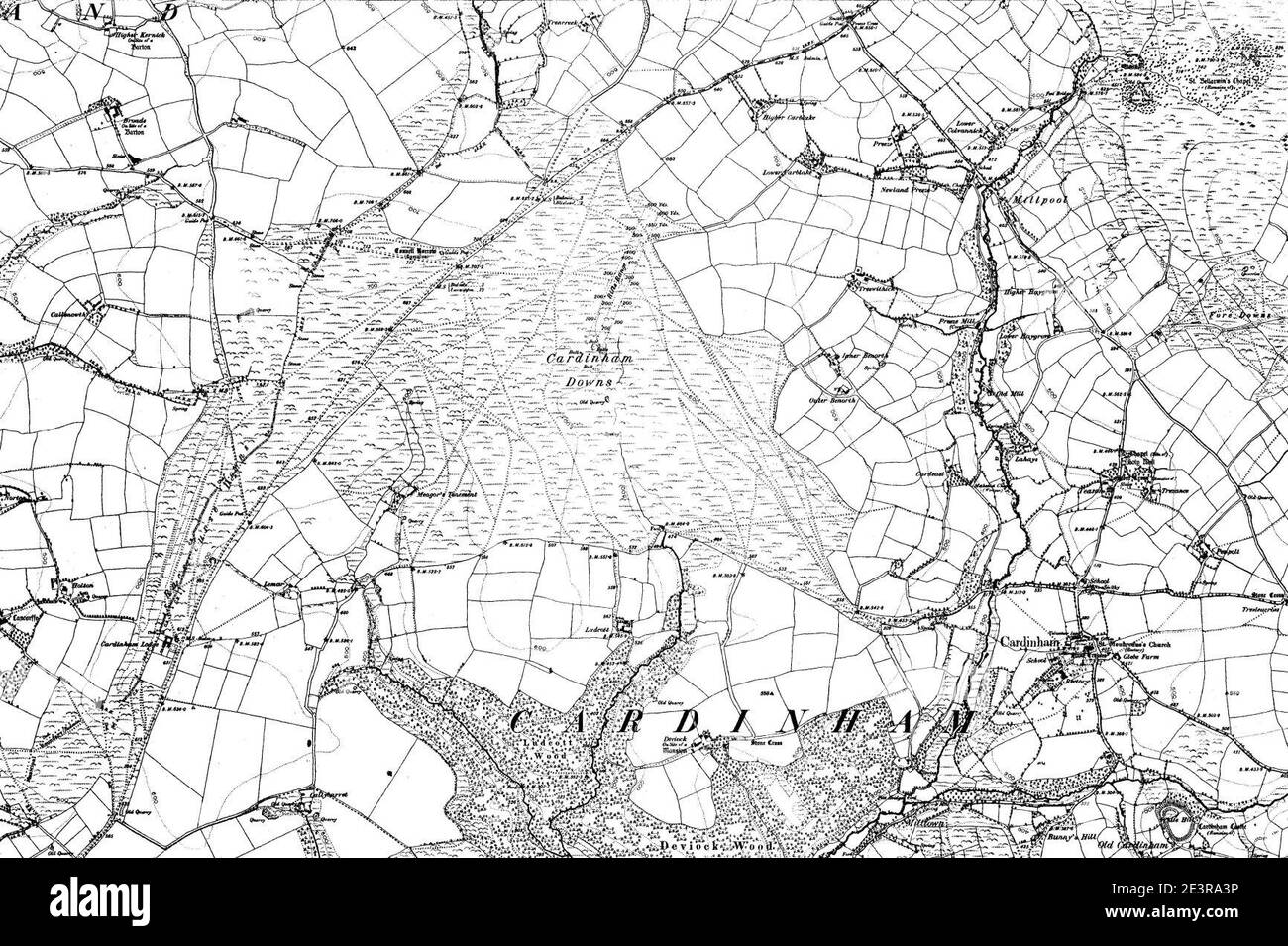 Map of Cornwall OS Map name 026-SE, Ordnance Survey, 1868-1896 Stock ...