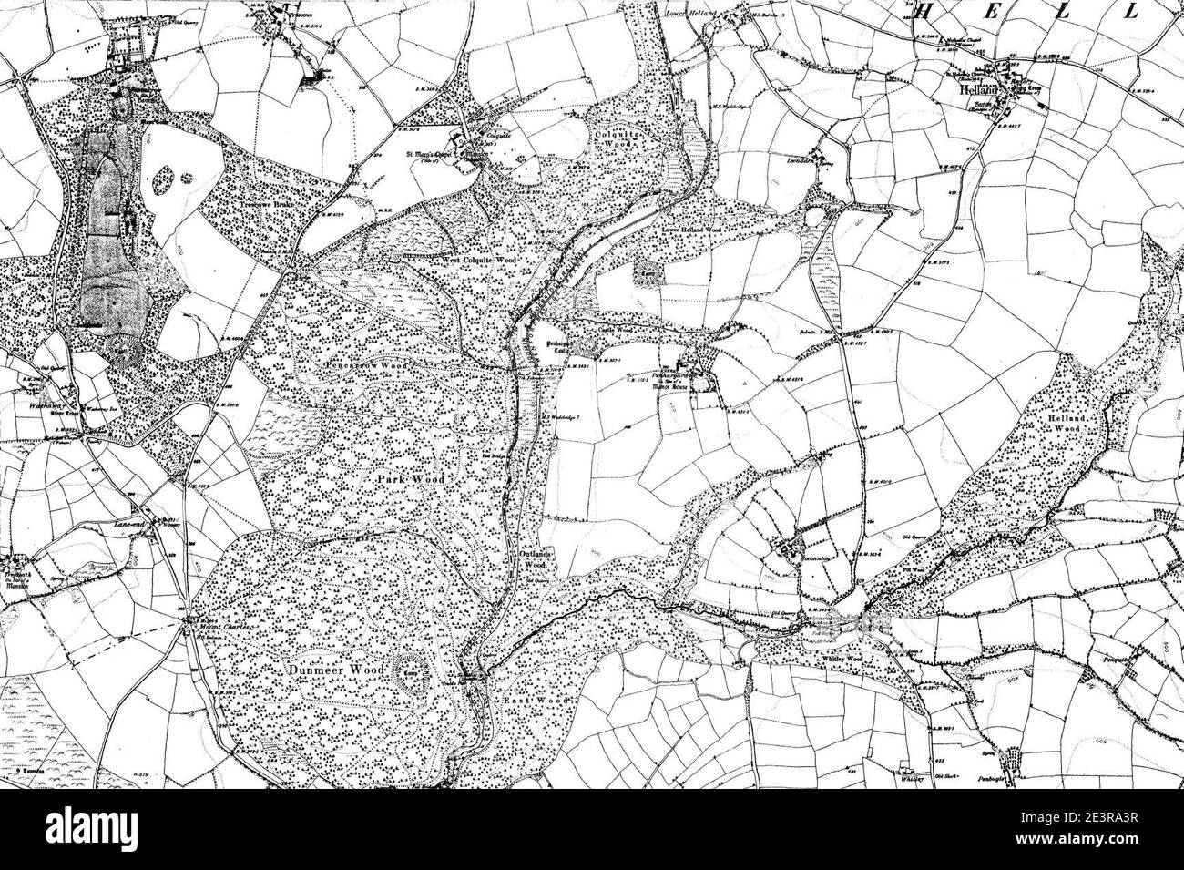 Map of Cornwall OS Map name 026-SW, Ordnance Survey, 1868-1896 Stock ...