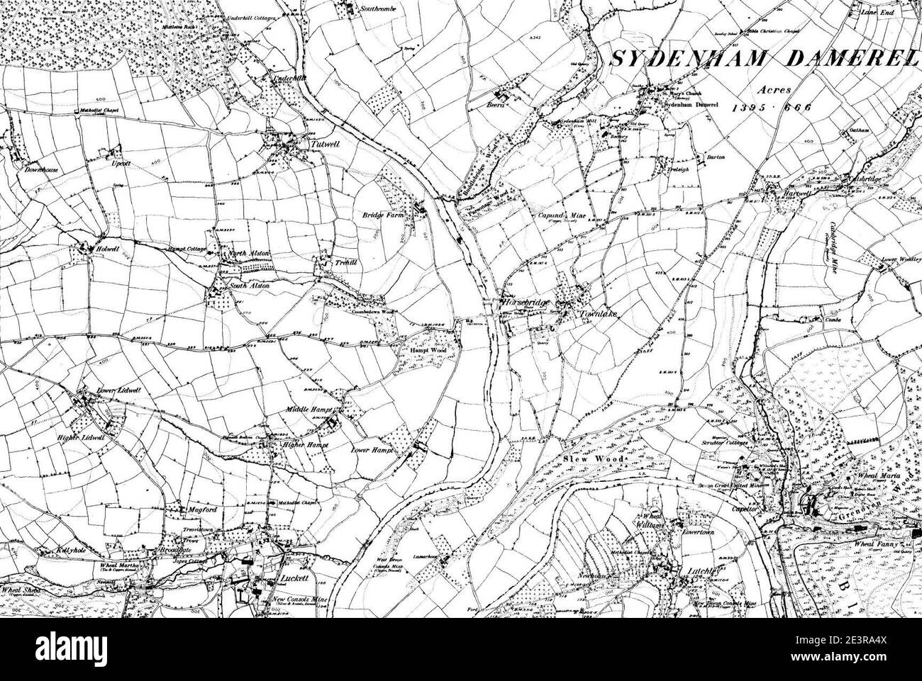Map of Cornwall OS Map name 023-SE, Ordnance Survey, 1868-1896 Stock ...